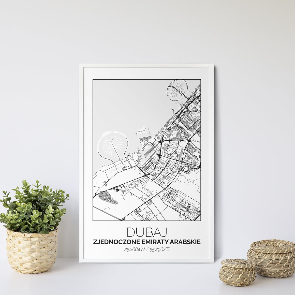Mapa Miasta Dubaj W Ramie (Biała) – Gallart.pl
